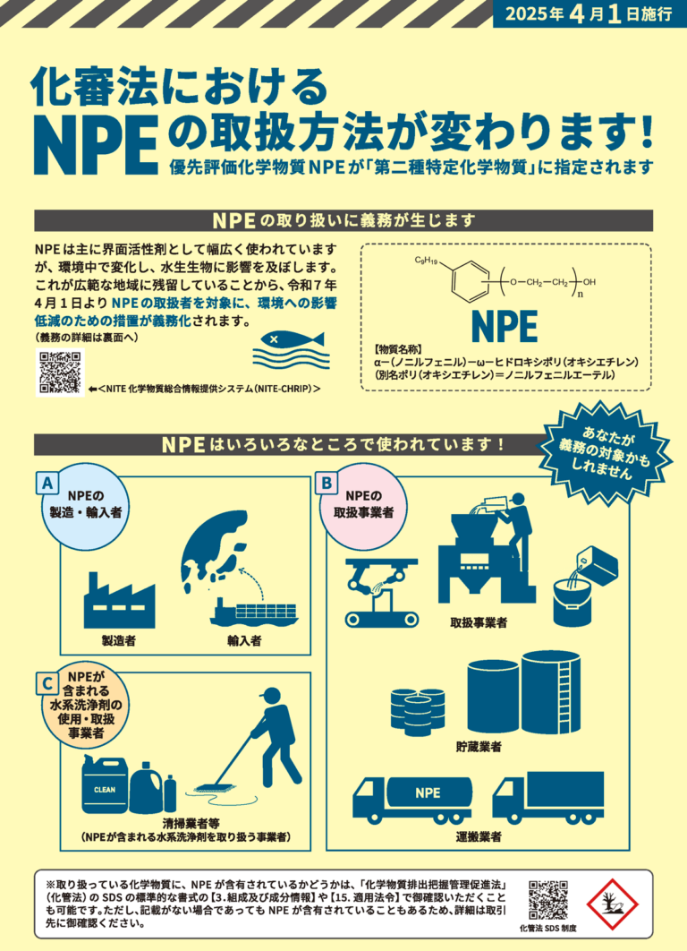 NPEフリー製品について｜試験情報｜中央化学株式会社